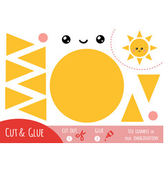 Kids playing around sun Royalty Free Vector Image