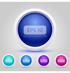 Gray interface buttons and sliders 3d set of ui Vector Image