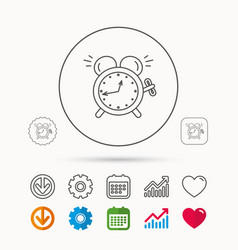 Telling time to the hour on yellow clock Vector Image