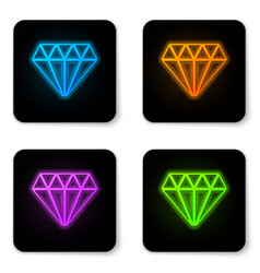 Glowing neon share icon isolated on white Vector Image