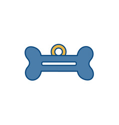 Dog bone paw name tag Royalty Free Vector Image