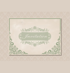 Vintage invitation Royalty Free Vector Image - VectorStock