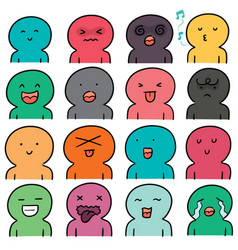 Set cartoon face Royalty Free Vector Image - VectorStock