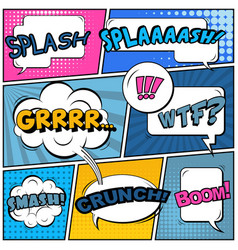 Comic dialog cloud text pop-art Royalty Free Vector Image