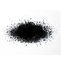 Big black splash with lots of small splashes Vector Image