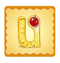 Animal alphabet u Royalty Free Vector Image - VectorStock