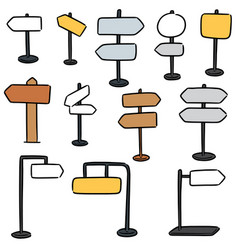 Set of direction post Royalty Free Vector Image