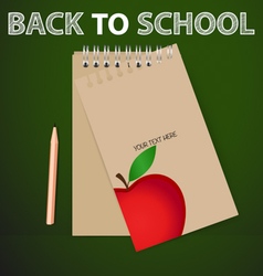 Welcome back to school with paper note Royalty Free Vector