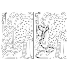 Easy grapes maze Royalty Free Vector Image - VectorStock