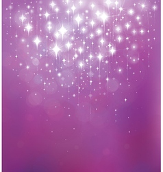 Magic violet background with bokeh and stars Vector Image