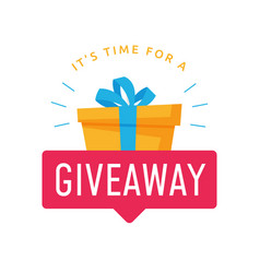 Neon sign giveaway on brick wall background Vector Image