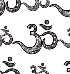 Ohm om aum symbol hand drawn Royalty Free Vector Image