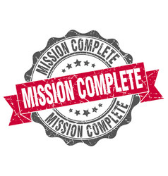 Mission accomplished rubber stamp Royalty Free Vector Image