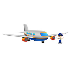 Two pilot riding plane Royalty Free Vector Image
