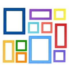 Colored photo frames set Royalty Free Vector Image