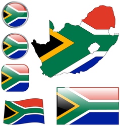 South africa map with regions Royalty Free Vector Image