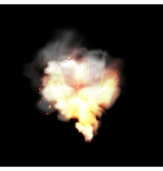 Explosion smoke blast realistic 3d Royalty Free Vector Image