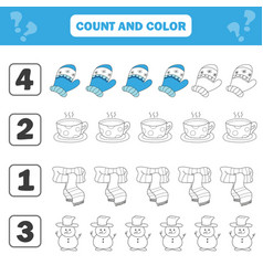 Math educational game for children counting Vector Image