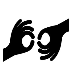 Sign language number 5 Royalty Free Vector Image