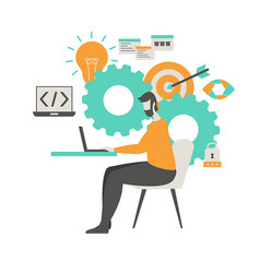 Developing programming and coding technologies Vector Image