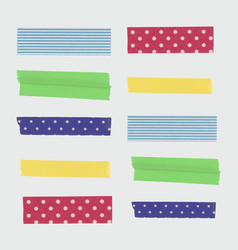 Sparkly washi tape clipart colorful glitter Vector Image