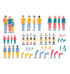 Cartoon male character kit man animation body Vector Image