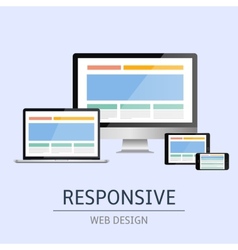 Responsive layout vertical display mobile phone Vector Image