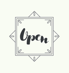 Come in we are open sign Royalty Free Vector Image