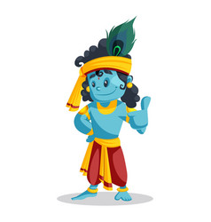 Krishna vishnu god avatar artwork Royalty Free Vector Image