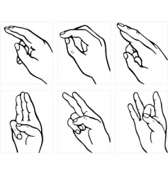 Sign language and the alphabetthe letter l Vector Image
