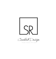 S r logo sr letter design Royalty Free Vector Image