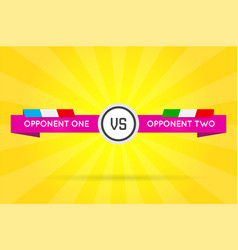 Versus screen vs fight background for battle Vector Image