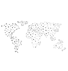 Simple world map Royalty Free Vector Image - VectorStock
