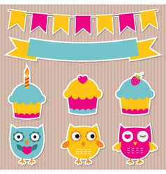 Birthday card vector by lattesmile - Image #1046831 - VectorStock