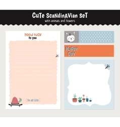 Cute daily note template Royalty Free Vector Image