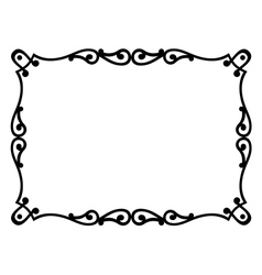 Roman style black ornamental decorative frame Vector Image