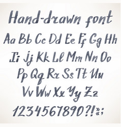 Modern calligraphic font brush painted letters Vector Image