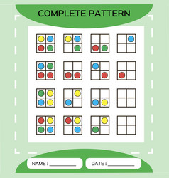 Repeat pattern square grid with colorful circles Vector Image