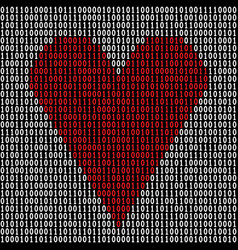 Ekg line with heart heartbeat Royalty Free Vector Image