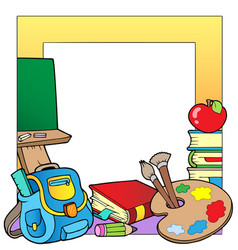 Light bulb classroom cartoon character Royalty Free Vector