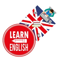 Learn english design Royalty Free Vector Image