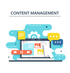 Blogging concept on yellow background laptop Vector Image