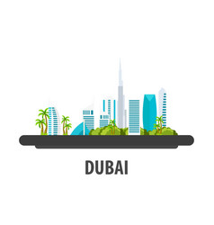 Travel to uae dubai skyline Royalty Free Vector Image