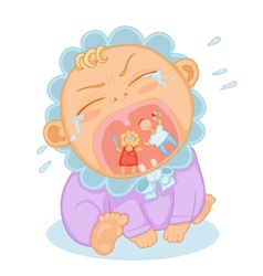Crying baby Royalty Free Vector Image - VectorStock