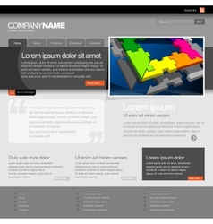 Gray website template Royalty Free Vector Image