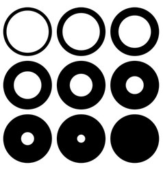 Set round logo frames with geometric pattern Vector Image