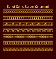 Gold chains and beads horizontal lines seamless Vector Image