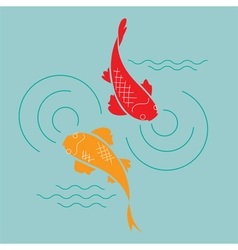 Koi fish art Royalty Free Vector Image - VectorStock