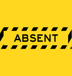 Red color peel sticker label with word absent Vector Image