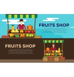Vegetable farmer shop Royalty Free Vector Image